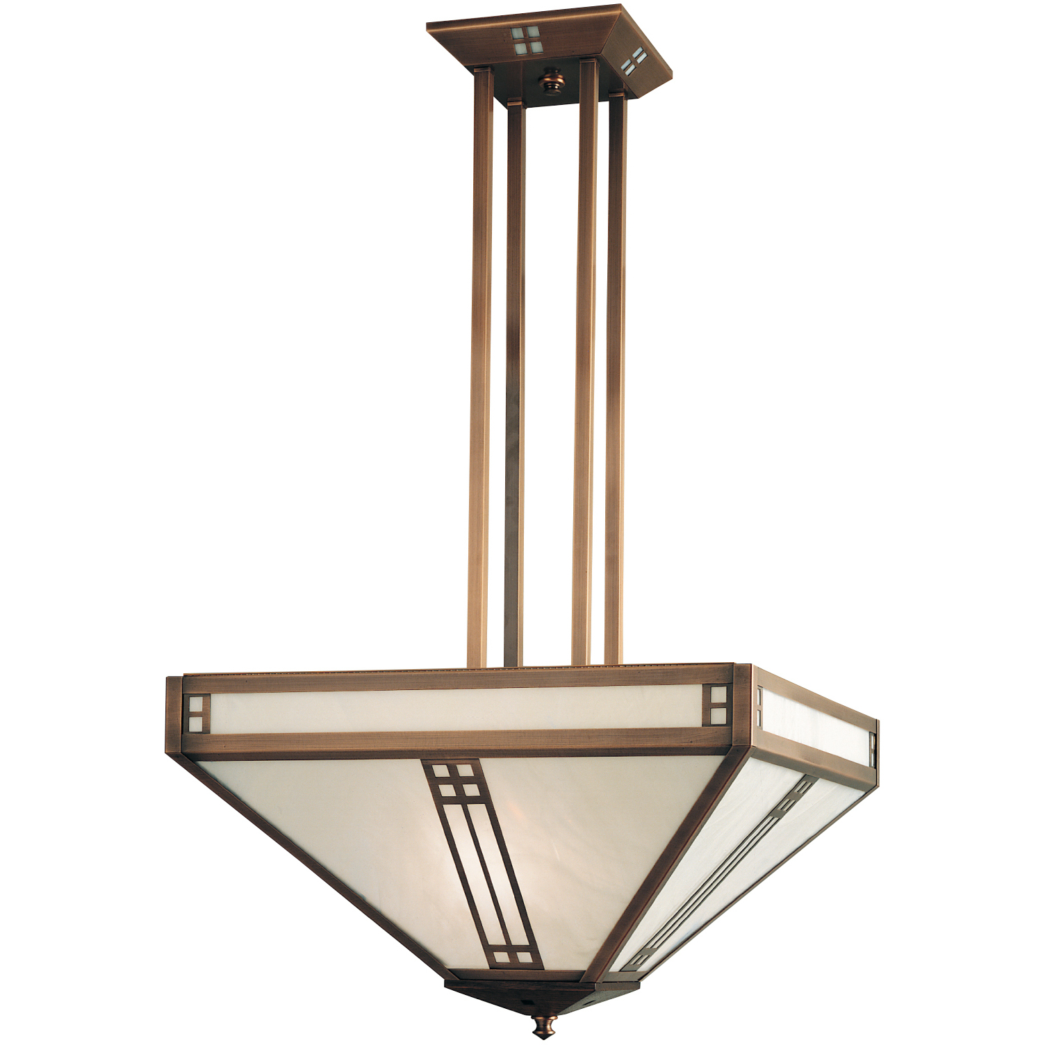 Prairie 4 Light 18.12 inch Antique Brass Pendant Ceiling Light in Clear ...